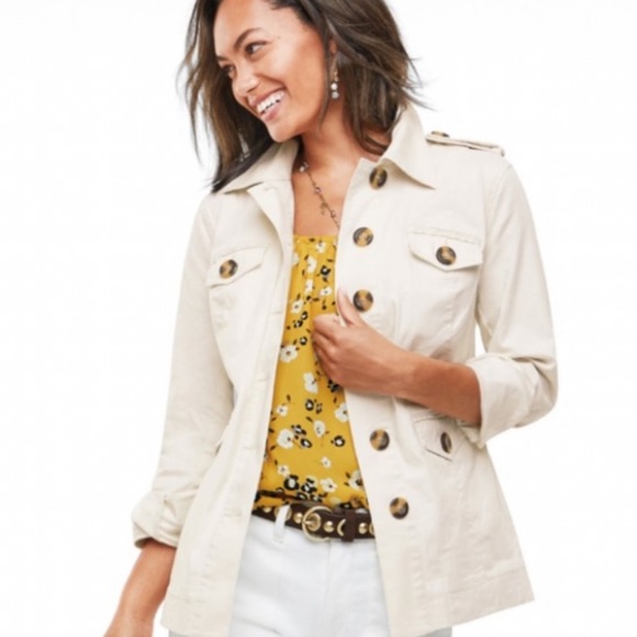 CAbi | Jackets & Coats | Cabi 5659 Kenya Utility Cargo Jacket Button ...